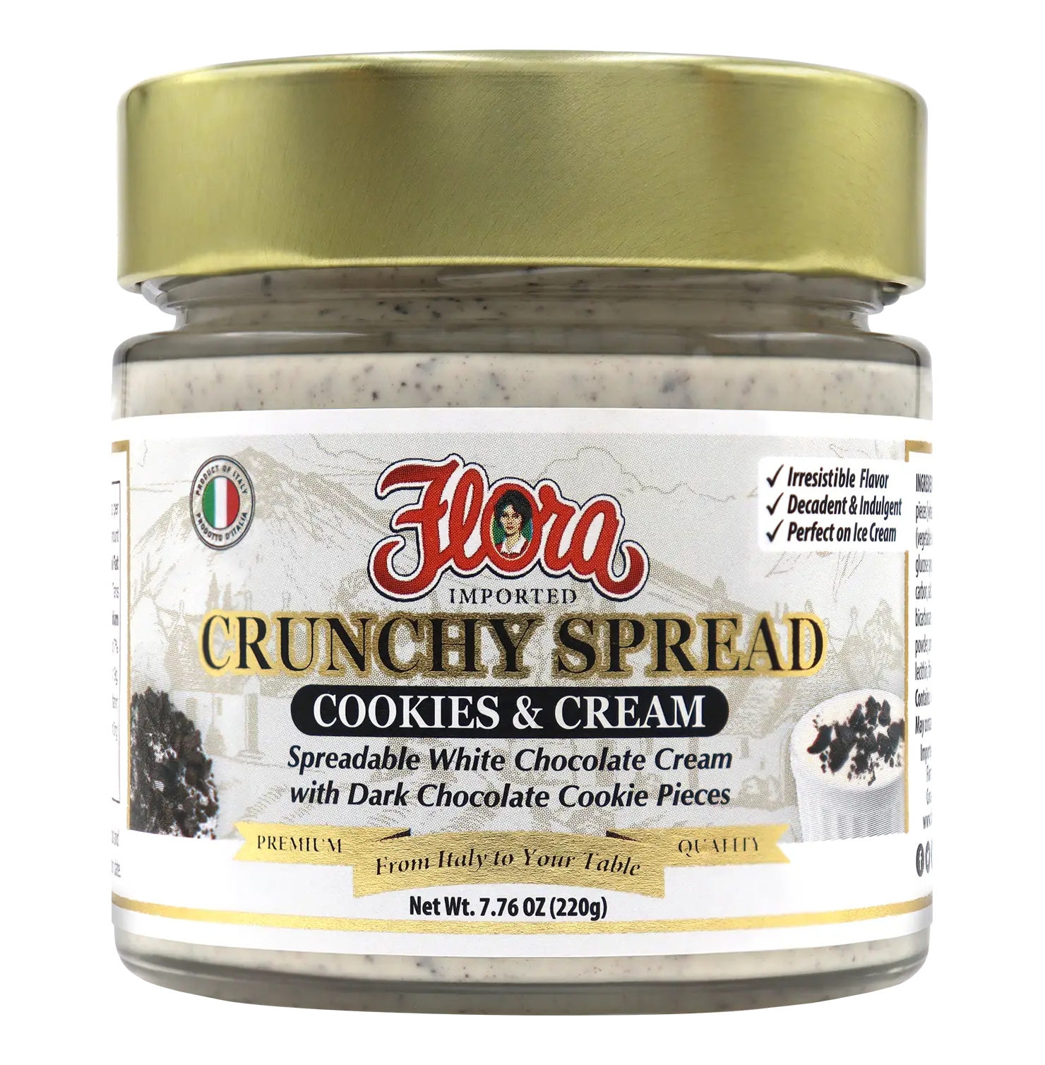 Cookies & Cream Crunchy Spread - 7.76oz - Flora Fine Foods