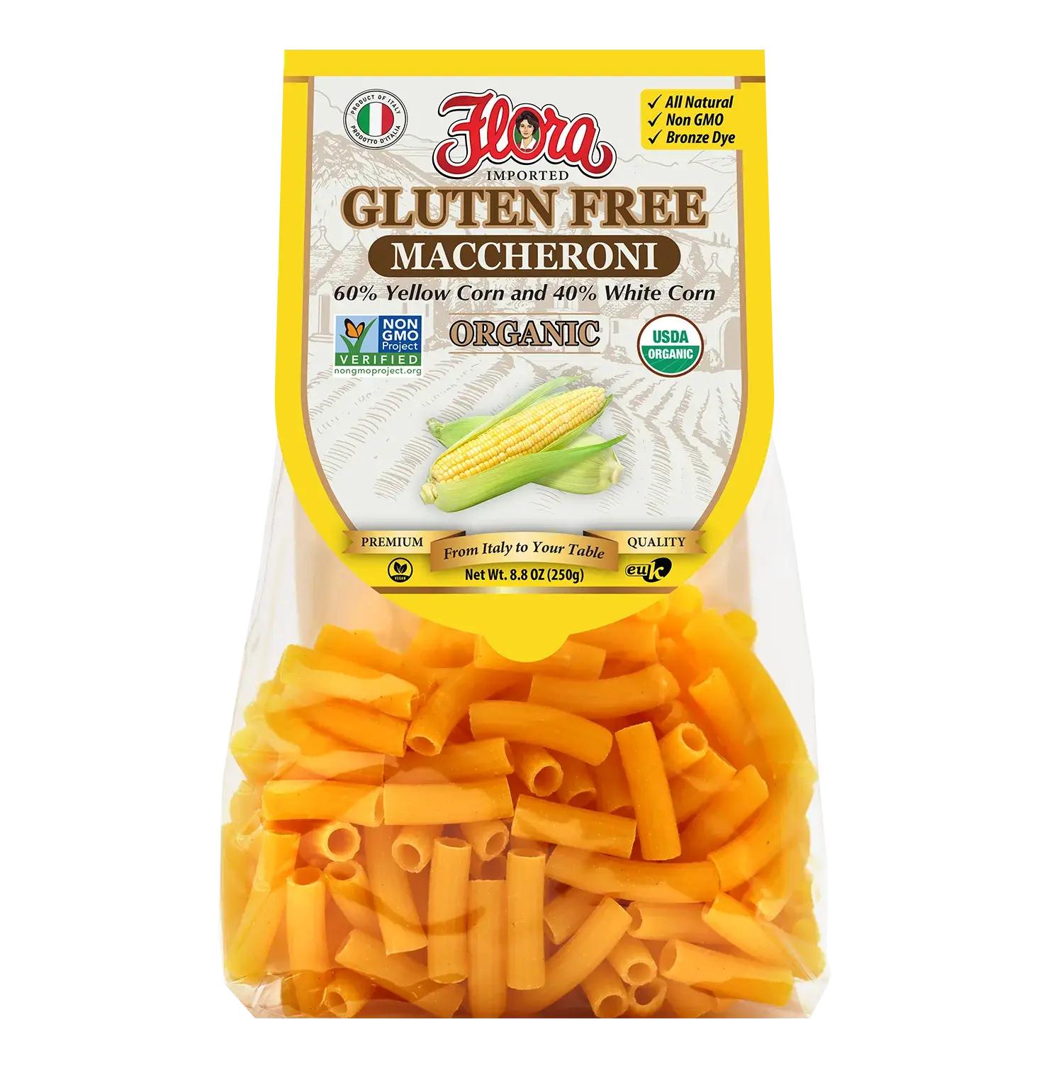 Flora Fine Foods Gluten Free Maccheroni Italian Pasta